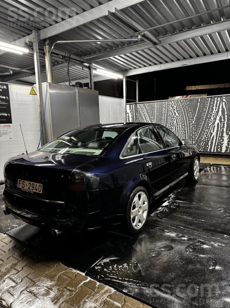 Blue Audi S6 2000 in Riga, with an engine capacity of 4.20 L and mileage of 341 thousand km for 5300 €, photo 4 on AUTOMOTO.COM.LV