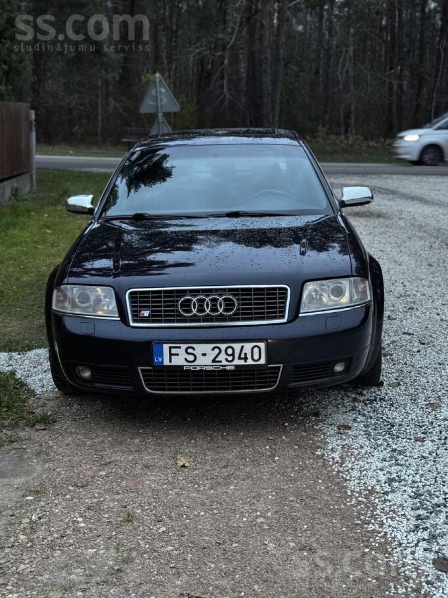 Blue Audi S6 2000 in Riga, with an engine capacity of 4.20 L and mileage of 341 thousand km for 5300 €, photo 6 on AUTOMOTO.COM.LV