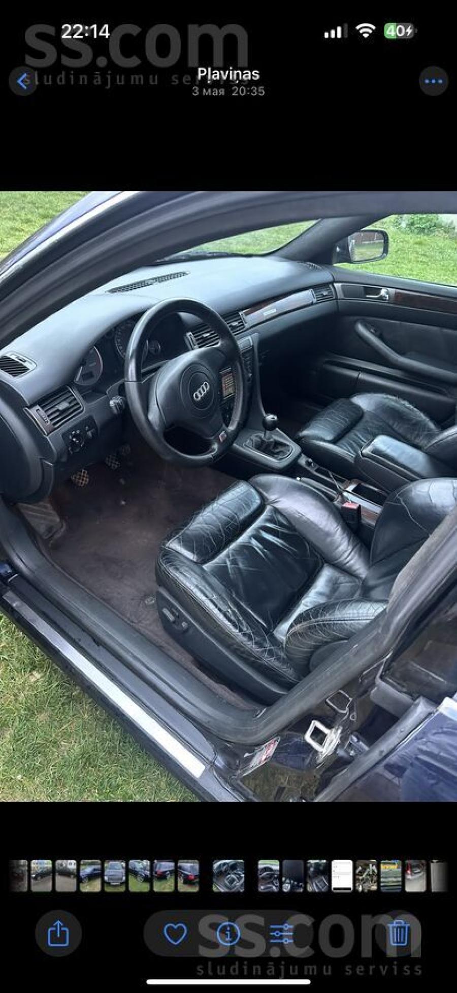 Blue Audi S6 1999 in Aizkraukle, with an engine capacity of 4.20 L and mileage of 356 thousand km for 4900 €, photo 8 on AUTOMOTO.COM.LV