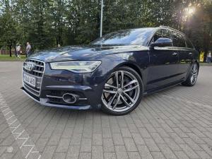 Zils Audi S6 2016 Kaišiadorys, ar dzinēja tilpumu 3.99 L un nobraukumu 220 tūkst. km par 19870 €, foto  vietnē AUTOMOTO.COM.LV