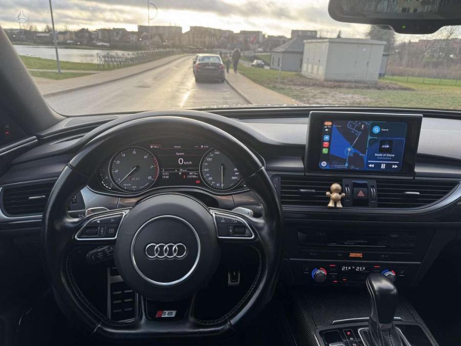 Grey Audi S6 2016 in Vilnius, with an engine capacity of 3.99 L and mileage of 220 thousand km for 25500 €, photo 13 on AUTOMOTO.COM.LV