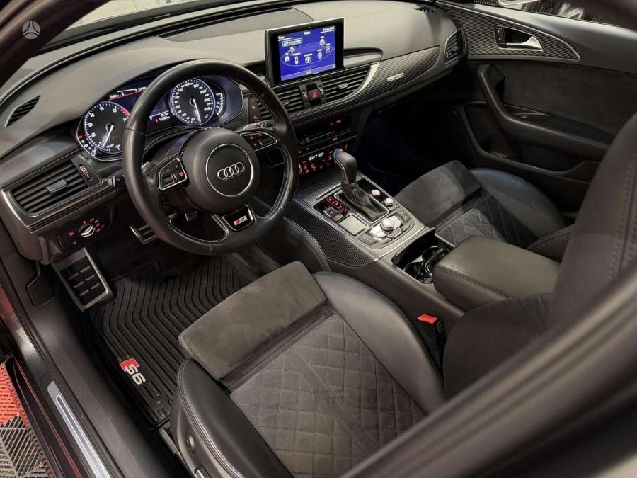 Pelēks Audi S6 2015 Viļņa, ar dzinēja tilpumu 3.99 L un nobraukumu 111 tūkst. km par 34990 €, foto 11 vietnē AUTOMOTO.COM.LV