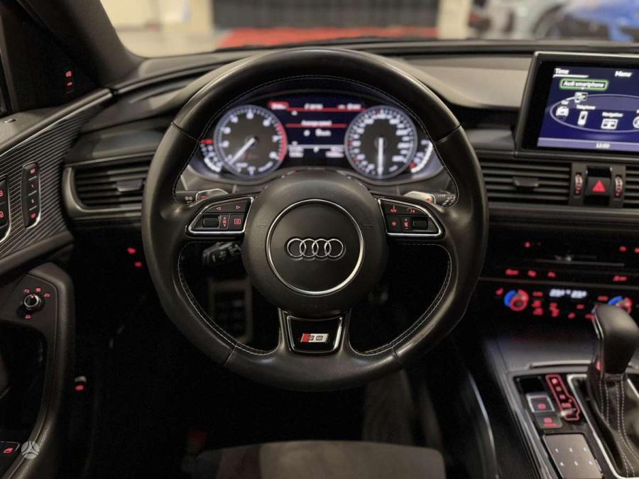 Grey Audi S6 2015 in Vilnius, with an engine capacity of 3.99 L and mileage of 112 thousand km for 33490 €, photo 20 on AUTOMOTO.COM.LV