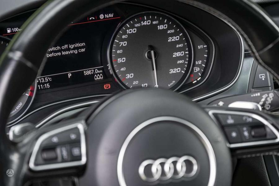 Grey Audi S6 2016 in Vilnius, with an engine capacity of 3.99 L and mileage of 274 thousand km for 25000 €, photo 12 on AUTOMOTO.COM.LV