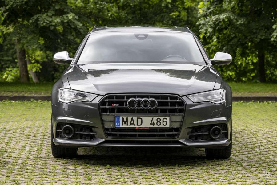 Grey Audi S6 2016 in Vilnius, with an engine capacity of 3.99 L and mileage of 274 thousand km for 25000 €, photo 26 on AUTOMOTO.COM.LV