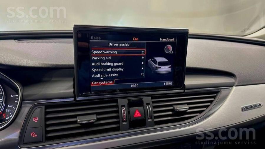 Grey Audi S6 2018 in Riga, with an engine capacity of 4.00 L and mileage of 80 thousand km for 38000 €, photo 16 on AUTOMOTO.COM.LV