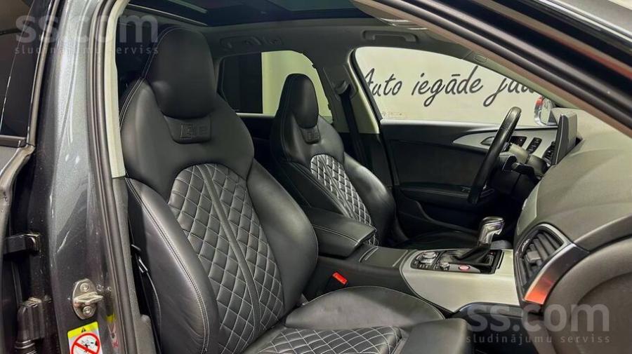 Grey Audi S6 2018 in Riga, with an engine capacity of 4.00 L and mileage of 80 thousand km for 38000 €, photo 24 on AUTOMOTO.COM.LV