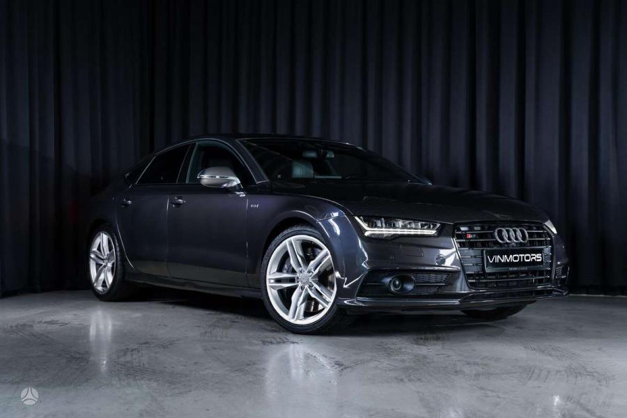 Black Audi S7 2014 in Vilnius, with an engine capacity of 3.99 L and mileage of 165 thousand km for 21999 €, photo 4 on AUTOMOTO.COM.LV