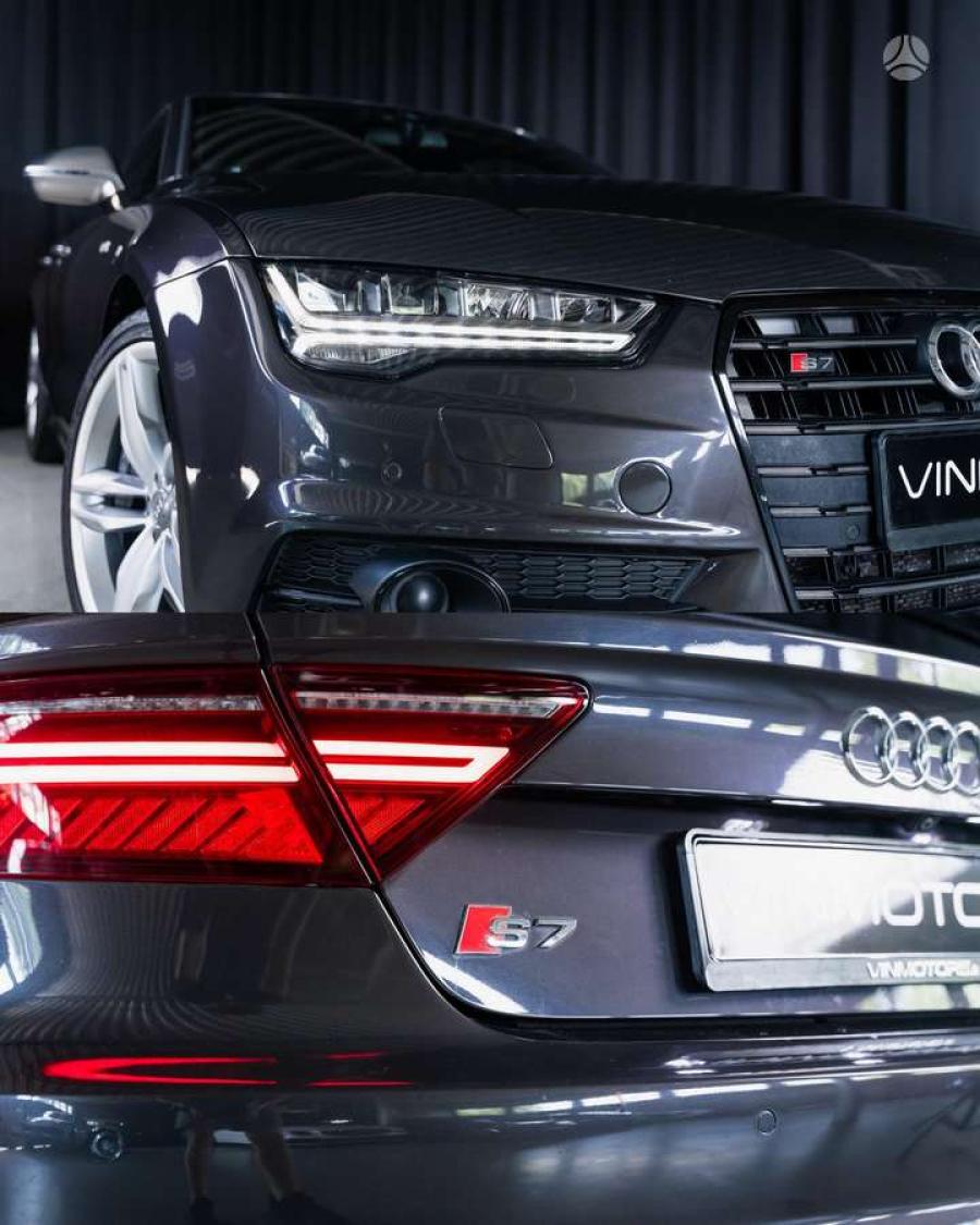 Black Audi S7 2014 in Vilnius, with an engine capacity of 3.99 L and mileage of 165 thousand km for 21999 €, photo 9 on AUTOMOTO.COM.LV