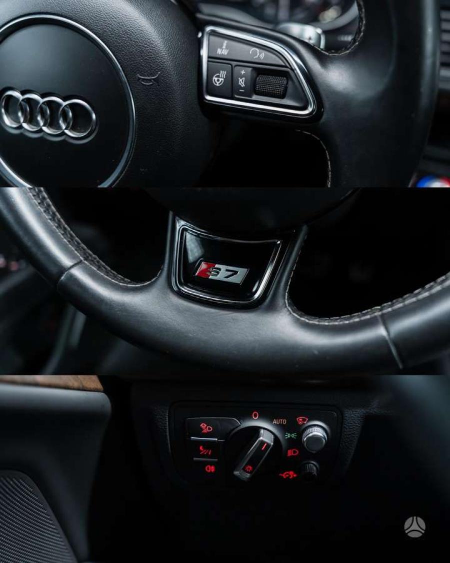 Black Audi S7 2014 in Vilnius, with an engine capacity of 3.99 L and mileage of 165 thousand km for 21999 €, photo 21 on AUTOMOTO.COM.LV