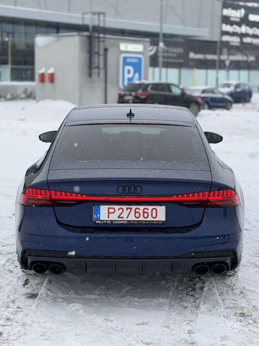 Blue Audi S7 2019 in Vilnius, with an engine capacity of 3.00 L and mileage of 99 thousand km for 52300 €, photo 8 on AUTOMOTO.COM.LV