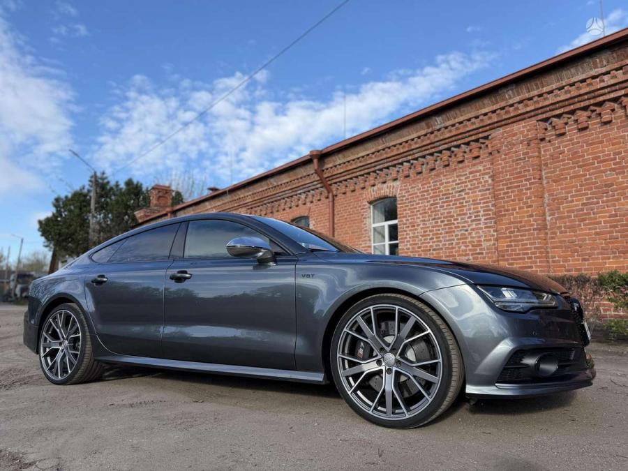 Pelēks Audi S7 2014 Kauņa, ar dzinēja tilpumu 3.99 L un nobraukumu 195 tūkst. km par 20800 €, foto 4 vietnē AUTOMOTO.COM.LV