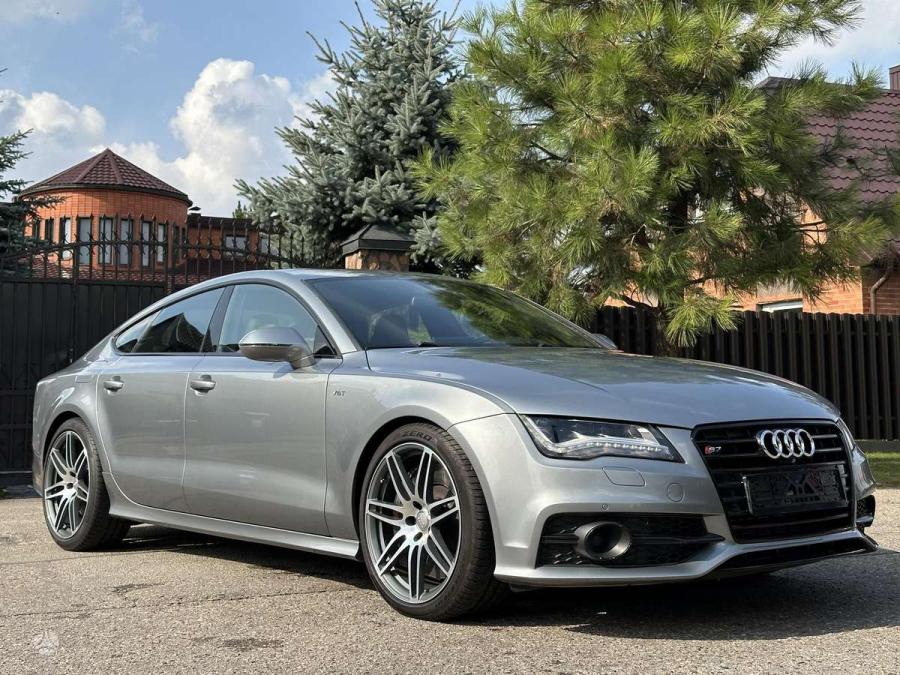 Pelēks Audi S7 2014 Šauļi, ar dzinēja tilpumu 3.99 L un nobraukumu 139 tūkst. km par 19999 €, foto 1 vietnē AUTOMOTO.COM.LV