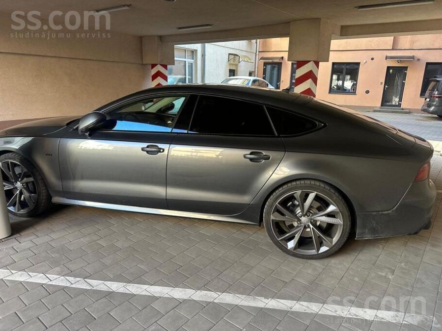 Grey Audi S7 2014 in Riga, with an engine capacity of 4.00 L and mileage of 244 thousand km for 27999 €, photo 12 on AUTOMOTO.COM.LV