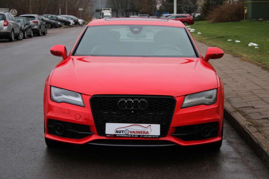 Red Audi S7 2014 in Vilnius, with an engine capacity of 3.99 L and mileage of 183 thousand km for 19200 €, photo 1 on AUTOMOTO.COM.LV