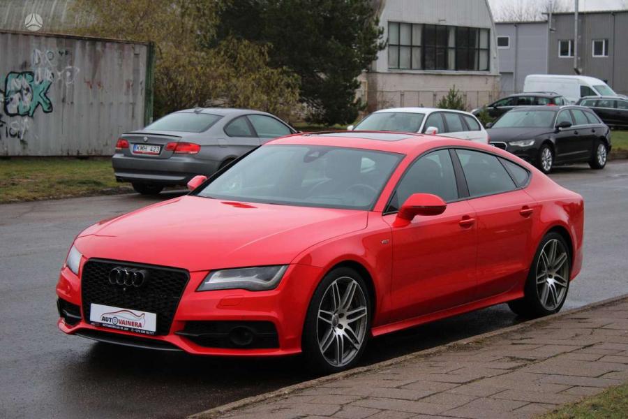 Sarkans Audi S7 2014 Viļņa, ar dzinēja tilpumu 3.99 L un nobraukumu 183 tūkst. km par 19200 €, foto 3 vietnē AUTOMOTO.COM.LV