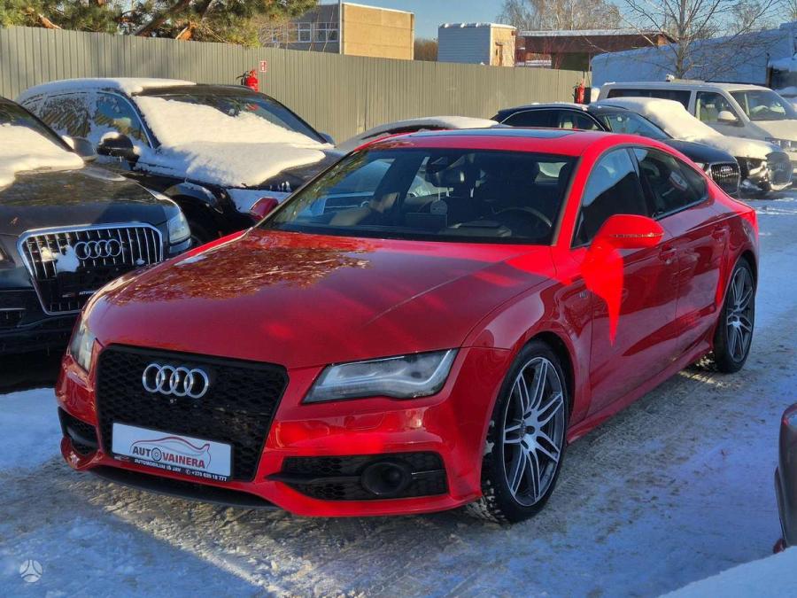 Red Audi S7 2014 in Vilnius, with an engine capacity of 3.99 L and mileage of 183 thousand km for 19200 €, photo 3 on AUTOMOTO.COM.LV