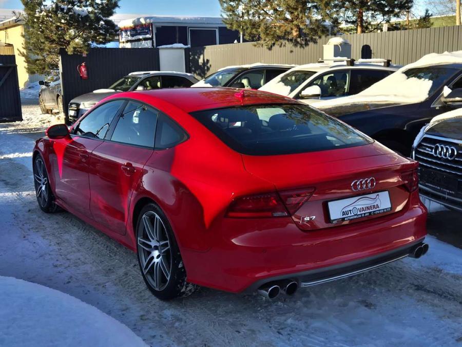 Red Audi S7 2014 in Vilnius, with an engine capacity of 3.99 L and mileage of 183 thousand km for 19200 €, photo 4 on AUTOMOTO.COM.LV