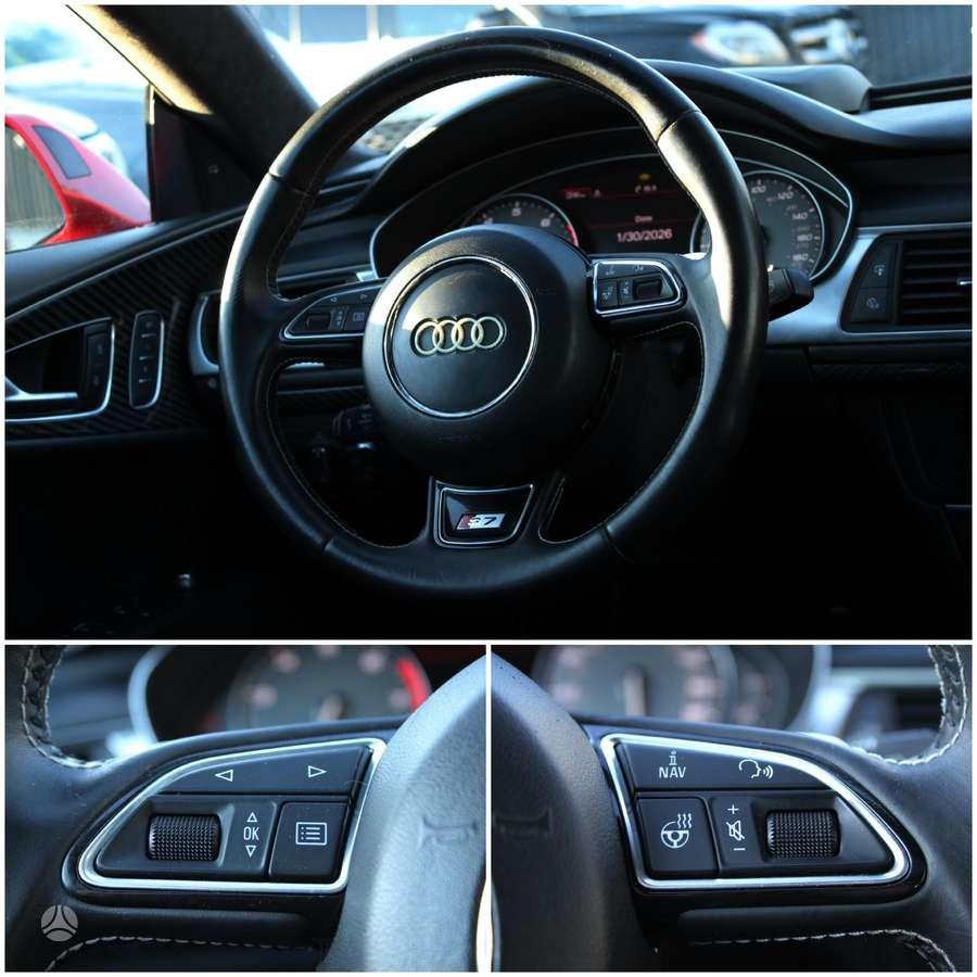 Red Audi S7 2014 in Vilnius, with an engine capacity of 3.99 L and mileage of 183 thousand km for 19200 €, photo 16 on AUTOMOTO.COM.LV