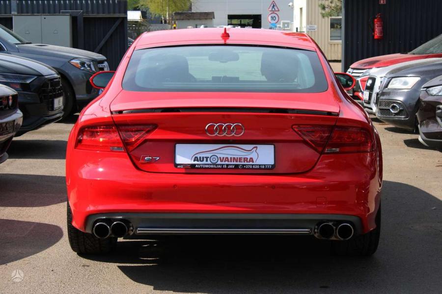 Sarkans Audi S7 2014 Viļņa, ar dzinēja tilpumu 3.99 L un nobraukumu 184 tūkst. km par 19200 €, foto 6 vietnē AUTOMOTO.COM.LV