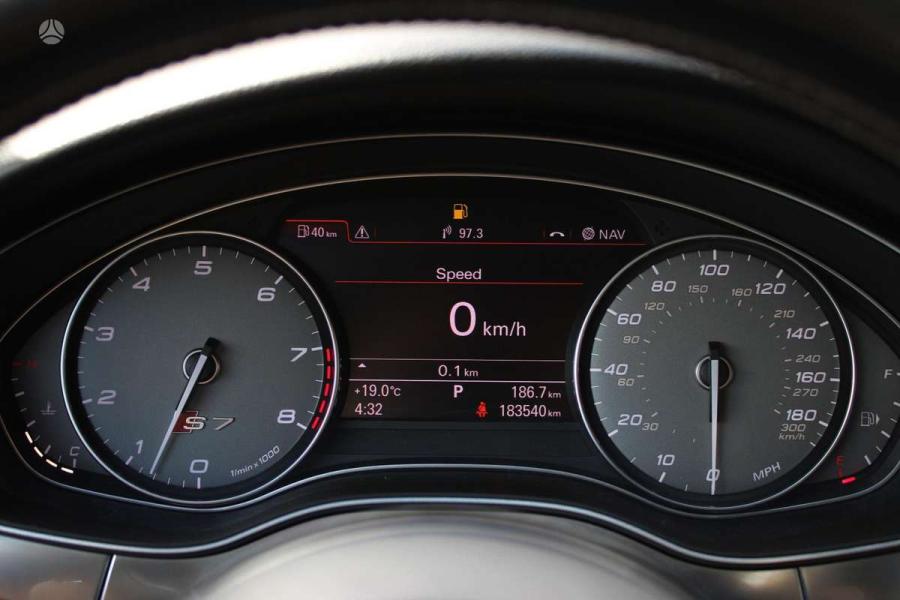 Sarkans Audi S7 2014 Viļņa, ar dzinēja tilpumu 3.99 L un nobraukumu 184 tūkst. km par 19200 €, foto 8 vietnē AUTOMOTO.COM.LV