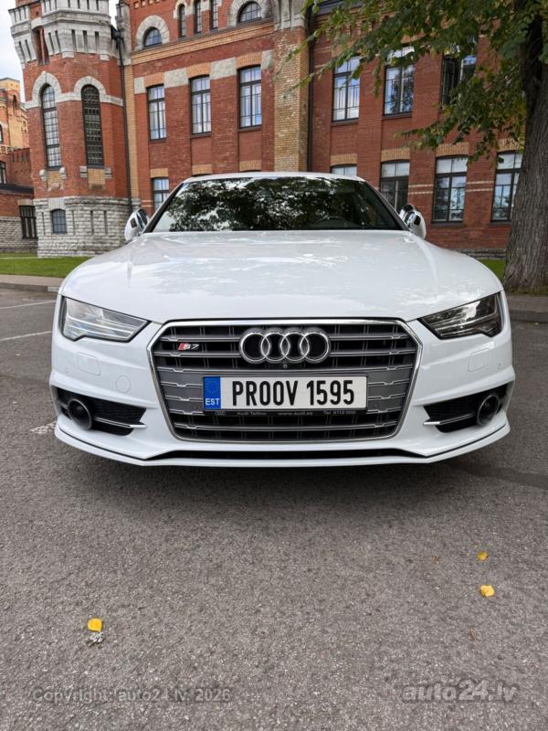 White Audi S7 2015 in Tallinn, with an engine capacity of 3.99 L and mileage of 36 thousand km for 43500 €, photo 2 on AUTOMOTO.COM.LV