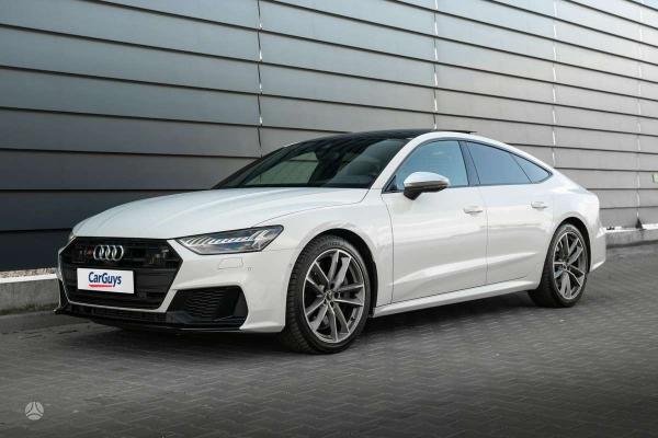 White Audi S7 2019 in Vilnius, with an engine capacity of 2.97 L and mileage of 121 thousand km for 44600 €, photo 3 on AUTOMOTO.COM.LV