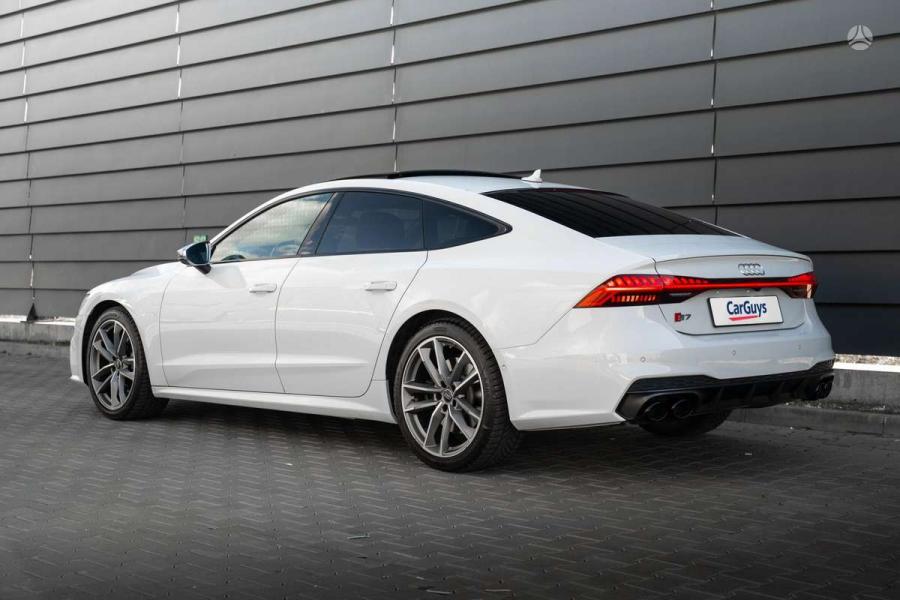White Audi S7 2019 in Vilnius, with an engine capacity of 2.97 L and mileage of 121 thousand km for 44600 €, photo 5 on AUTOMOTO.COM.LV