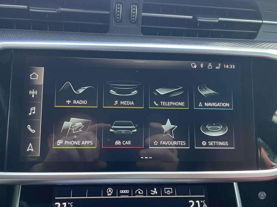 White Audi S7 2022 in Vilnius, with an engine capacity of 2.89 L and mileage of 61 thousand km for 49900 €, photo 21 on AUTOMOTO.COM.LV