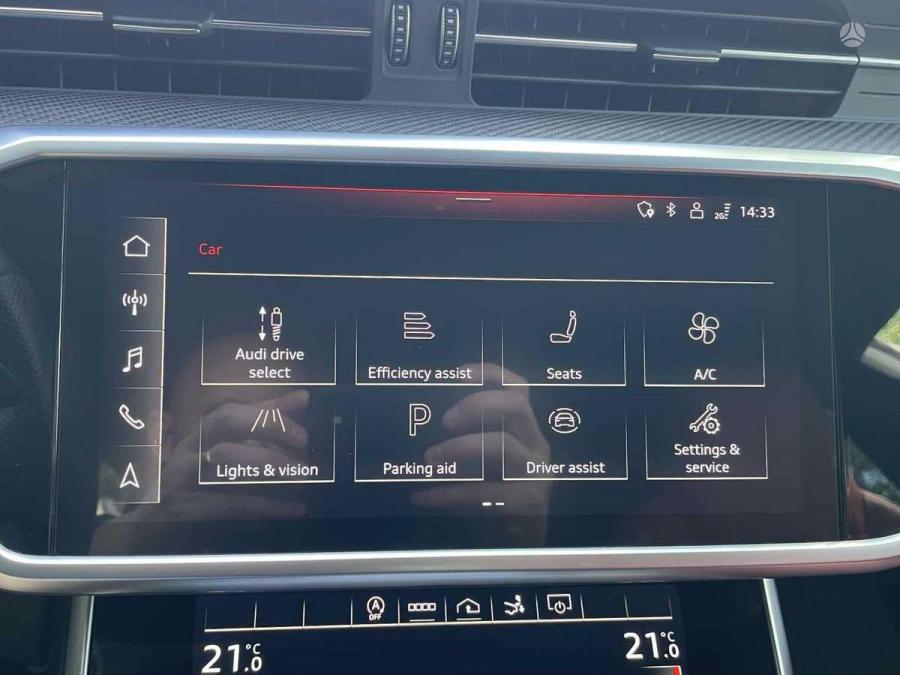 White Audi S7 2022 in Vilnius, with an engine capacity of 2.89 L and mileage of 61 thousand km for 49900 €, photo 22 on AUTOMOTO.COM.LV