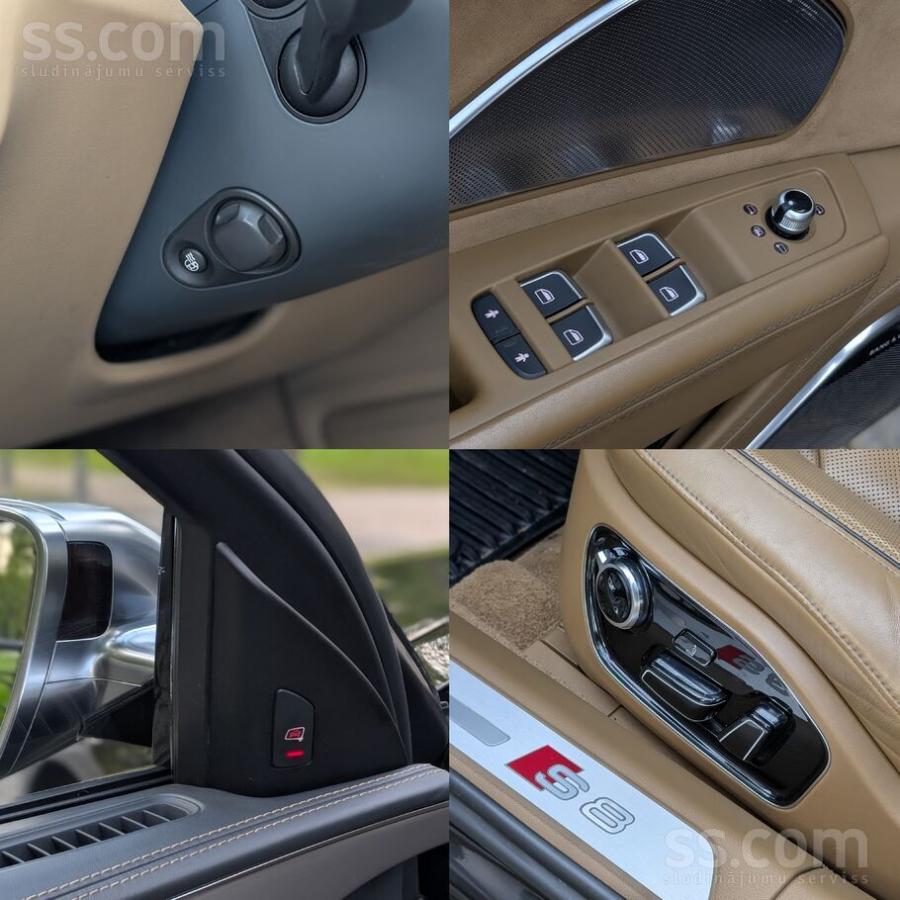Black Audi S8 2013 in Jurmala, with an engine capacity of 4.00 L and mileage of 173 thousand km for 25000 €, photo 30 on AUTOMOTO.COM.LV