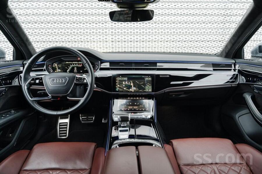 Melns Audi S8 2020 Rīga, ar dzinēja tilpumu 4.00 L un nobraukumu 68 tūkst. km par 79900 €, foto 7 vietnē AUTOMOTO.COM.LV