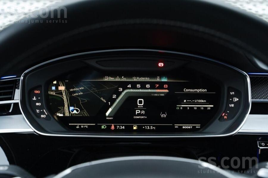 Melns Audi S8 2020 Rīga, ar dzinēja tilpumu 4.00 L un nobraukumu 68 tūkst. km par 79900 €, foto 17 vietnē AUTOMOTO.COM.LV