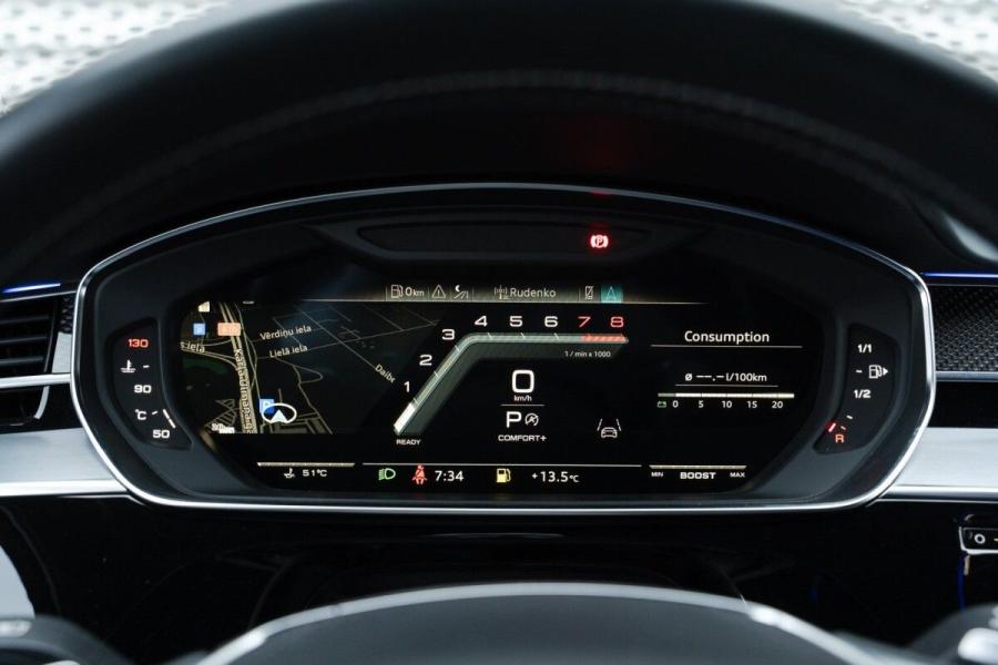 Melns Audi S8 2020 Mārupe, ar dzinēja tilpumu 4.00 L un nobraukumu 68 tūkst. km par 79900 €, foto 17 vietnē AUTOMOTO.COM.LV