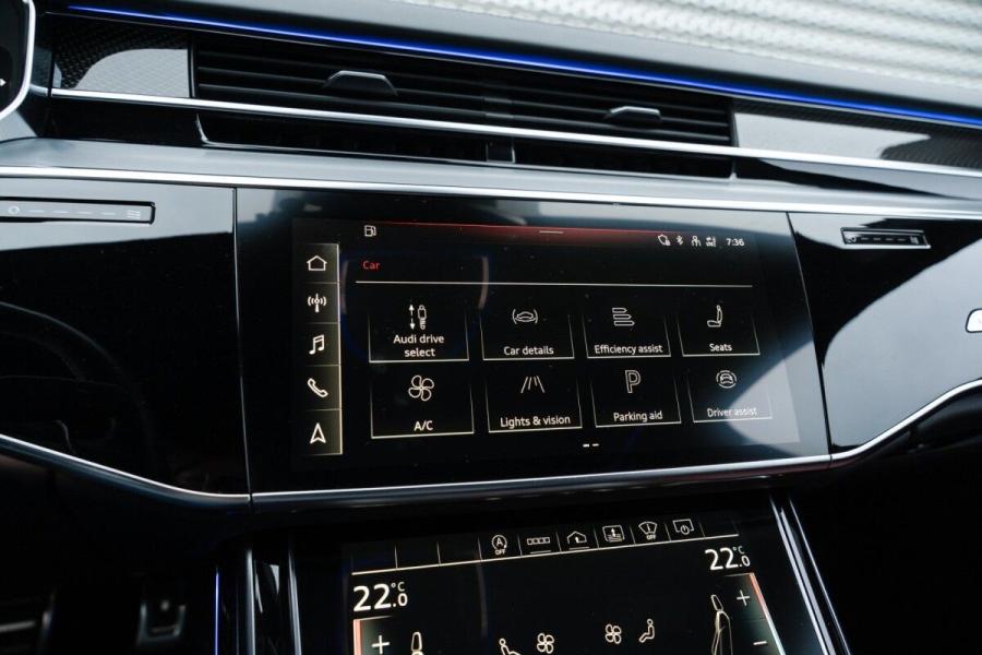 Melns Audi S8 2020 Mārupe, ar dzinēja tilpumu 4.00 L un nobraukumu 68 tūkst. km par 79900 €, foto 23 vietnē AUTOMOTO.COM.LV