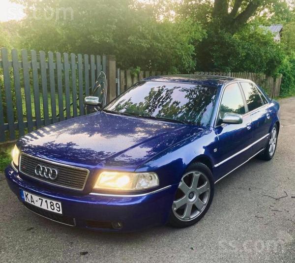 Blue Audi S8 1999 in Riga, with an engine capacity of 4.00 L and mileage of 312 thousand km for 7000 €, photo 1 on AUTOMOTO.COM.LV