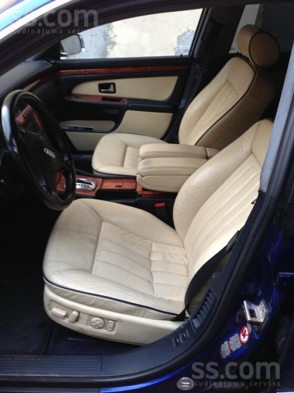 Zils Audi S8 1999 Rīga, ar dzinēja tilpumu 4.00 L un nobraukumu 312 tūkst. km par 6000 €, foto 5 vietnē AUTOMOTO.COM.LV