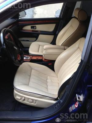 Blue Audi S8 1999 in Riga, with an engine capacity of 4.00 L and mileage of 312 thousand km for 6000 €, photo 6 on AUTOMOTO.COM.LV