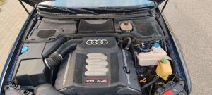 Blue Audi S8 2000 in Vilnius, with an engine capacity of 4.17 L and mileage of 315 thousand km for 5200 €, photo 12 on AUTOMOTO.COM.LV