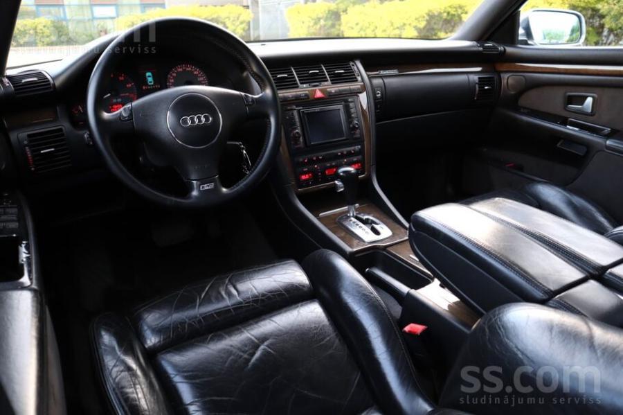 Grey Audi S8 2001 in Riga, with an engine capacity of 4.20 L and mileage of 270 thousand km for 7990 €, photo 8 on AUTOMOTO.COM.LV