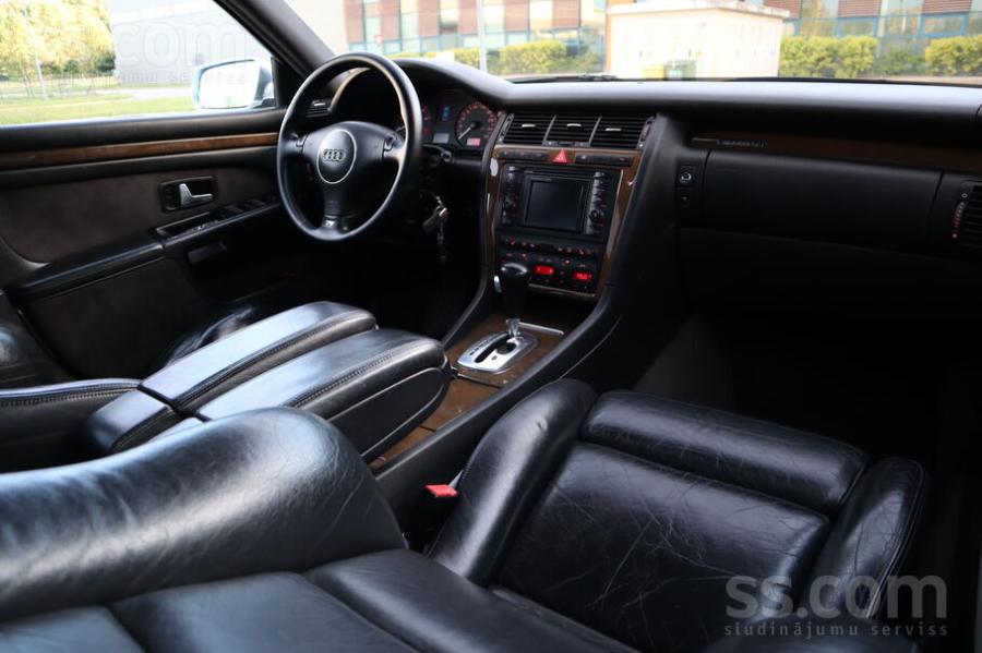 Grey Audi S8 2001 in Riga, with an engine capacity of 4.20 L and mileage of 270 thousand km for 7990 €, photo 9 on AUTOMOTO.COM.LV