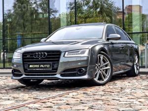Grey Audi S8 2016 in Riga, with an engine capacity of 4.00 L and mileage of 120 thousand km for 45555 €, photo  on AUTOMOTO.COM.LV