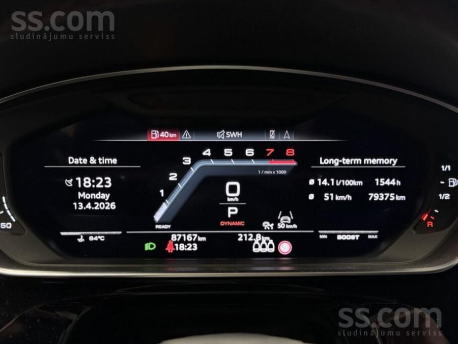 Pelēks Audi S8 2022 Rīga, ar dzinēja tilpumu 4.00 L un nobraukumu 87 tūkst. km par 81490 €, foto 17 vietnē AUTOMOTO.COM.LV