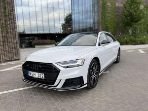 White Audi S8 2020 in Vilnius, with an engine capacity of 4.00 L and mileage of 28 thousand km for 65900 €, photo  on AUTOMOTO.COM.LV