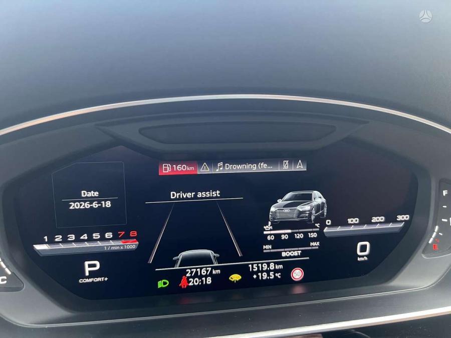 White Audi S8 2020 in Vilnius, with an engine capacity of 4.00 L and mileage of 28 thousand km for 65900 €, photo 10 on AUTOMOTO.COM.LV