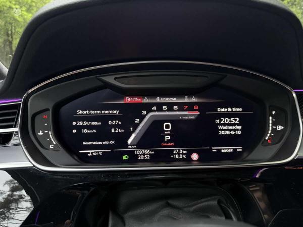 White Audi S8 2020 in Vilnius, with an engine capacity of 4.00 L and mileage of 109 thousand km for 61499 €, photo 9 on AUTOMOTO.COM.LV