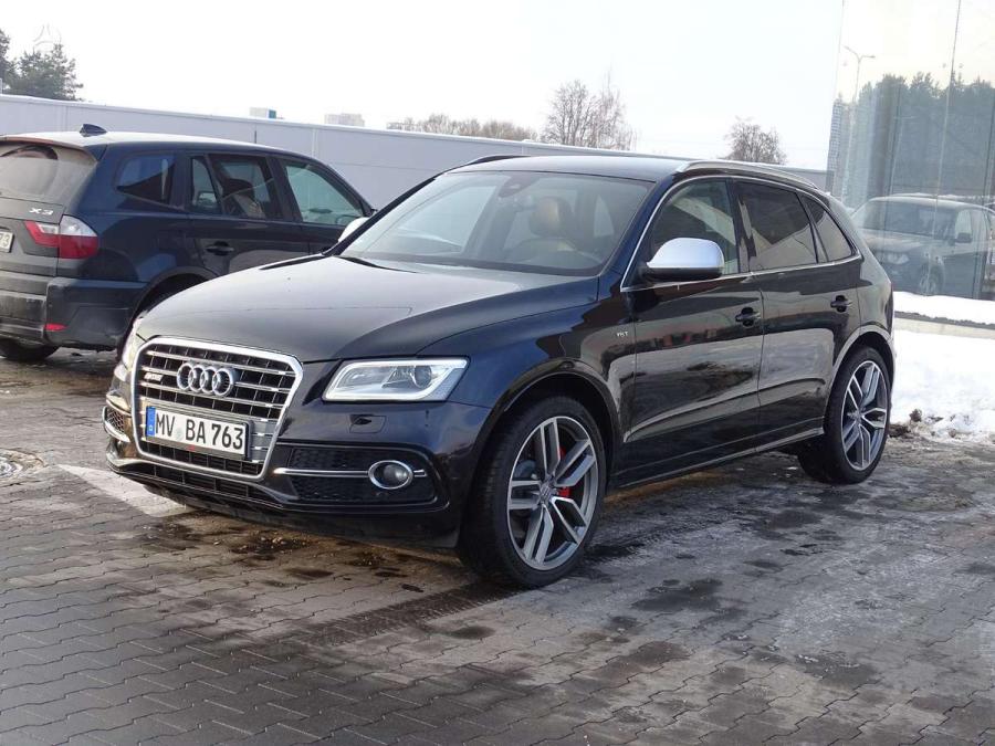 Black Audi SQ5 2014 in Utena, with an engine capacity of 3.00 L and mileage of 256 thousand km for 16750 €, photo 7 on AUTOMOTO.COM.LV