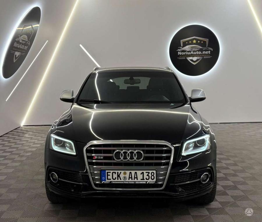 Black Audi SQ5 2014 in Marijampole, with an engine capacity of 2.97 L and mileage of 194 thousand km for 15450 €, photo 7 on AUTOMOTO.COM.LV