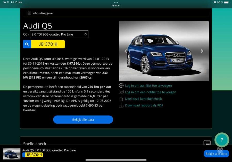 Black Audi SQ5 2015 in Prienai, with an engine capacity of 2.97 L and mileage of 167 thousand km for 15200 €, photo 30 on AUTOMOTO.COM.LV