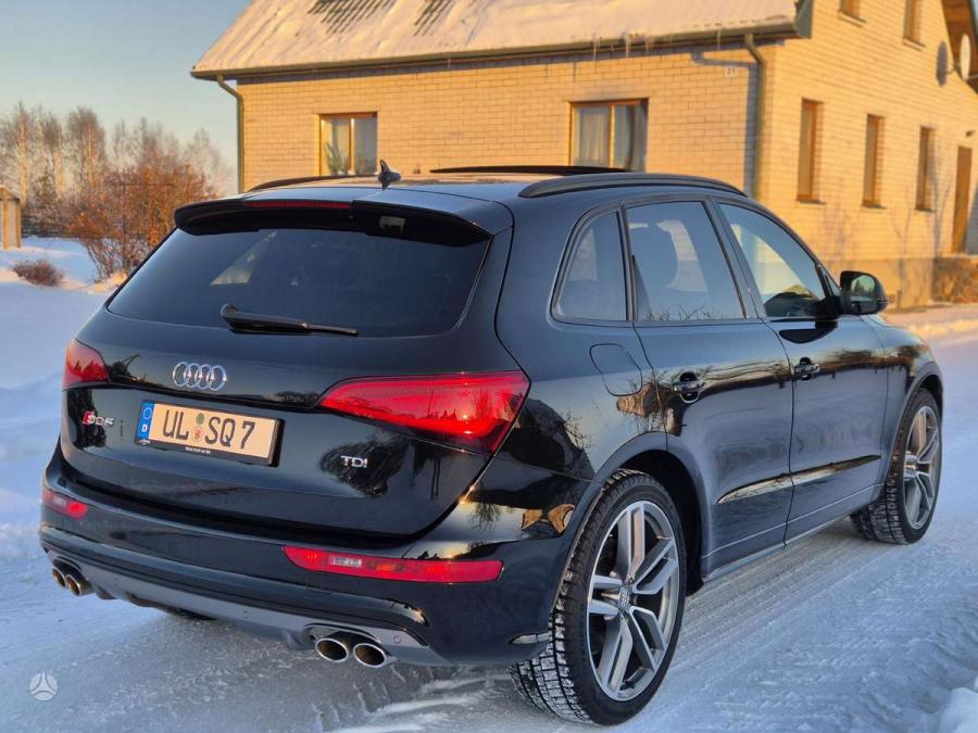 Black Audi SQ5 2015 in Vilnius, with an engine capacity of 3.00 L and mileage of 155 thousand km for 16250 €, photo 5 on AUTOMOTO.COM.LV